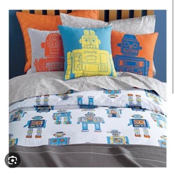 The Land of Nod | Bedding | The Land Of Nod Robots Duvet Cover And ...